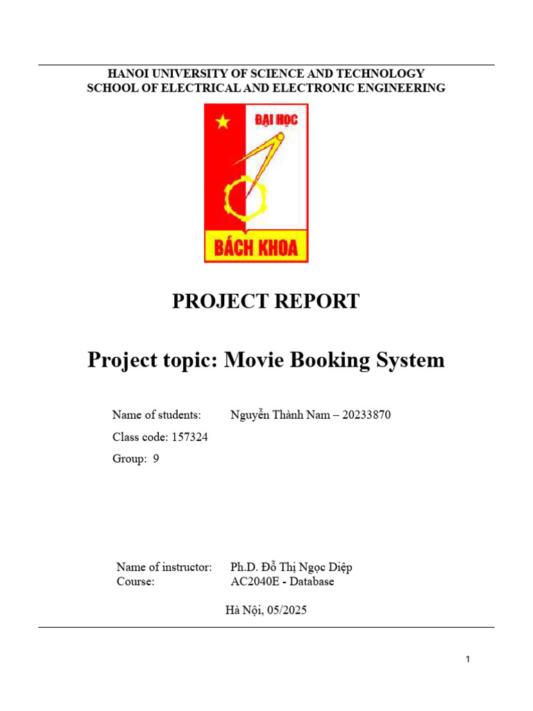 Movie Booking System Project Report | PDF | Button (Computing) | Software