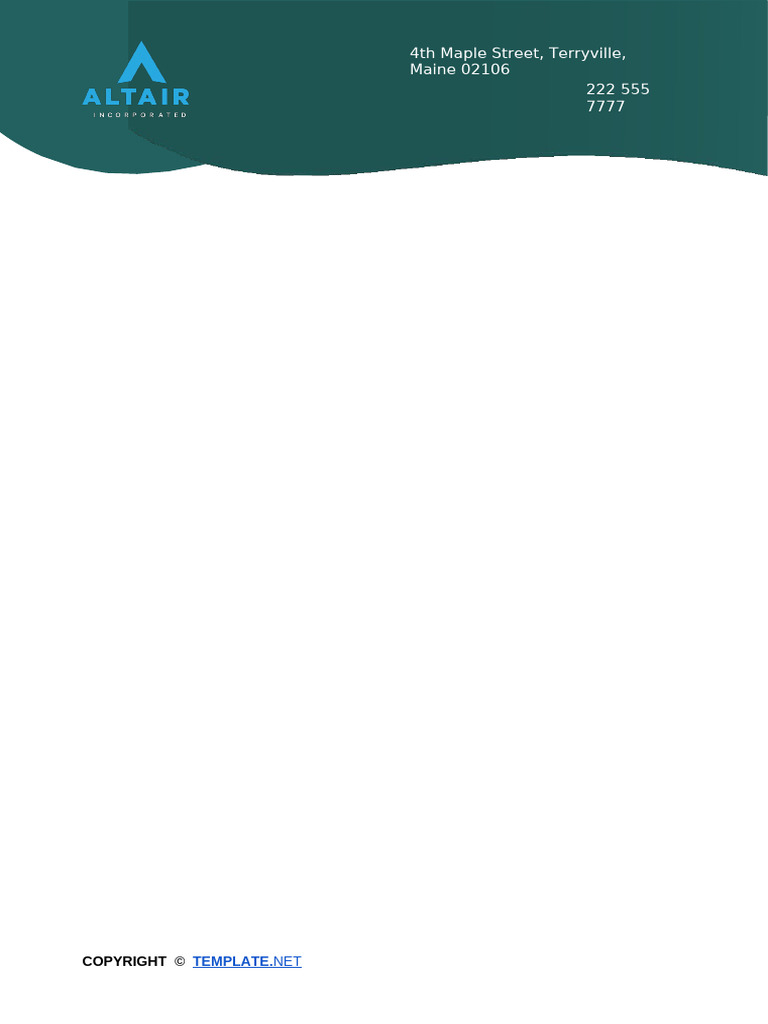 Sample Letterhead Template | PDF