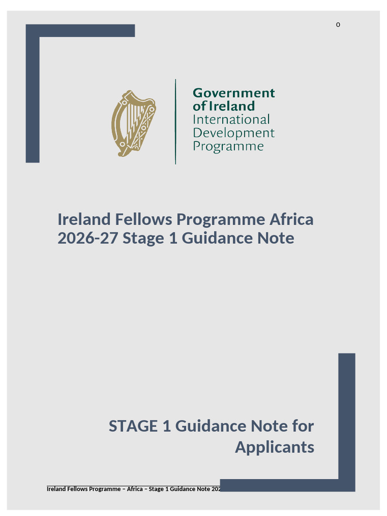 Ireland Fellows Programme 2026-27 Guide | PDF | Academic Degree ...