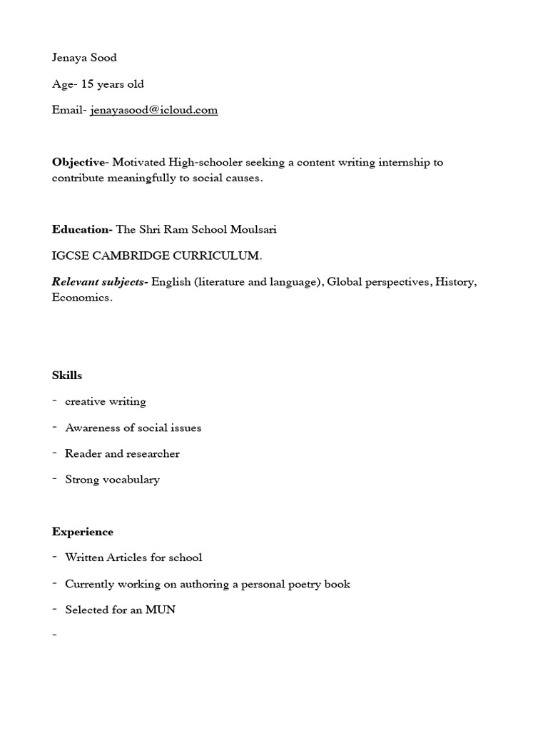 Student Resume | PDF