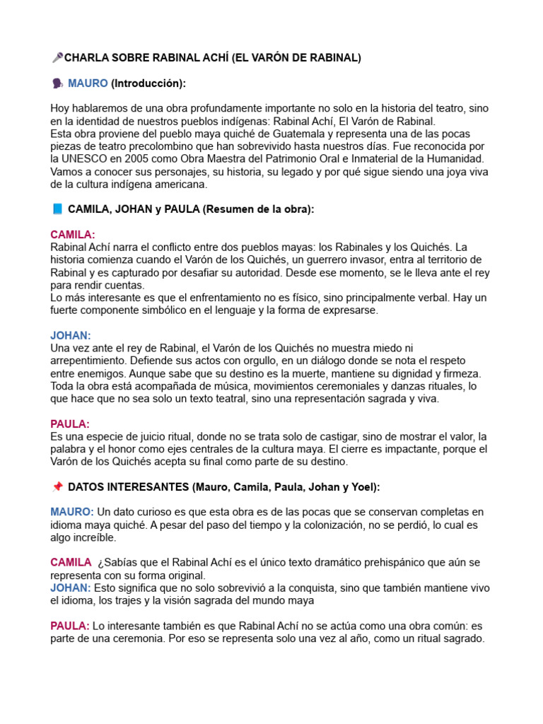 Rabinal Achi | PDF