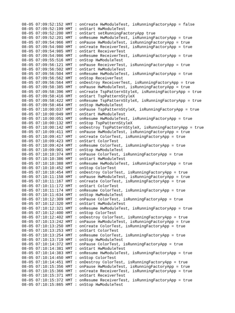 Hardware Module Test Log Analysis | PDF