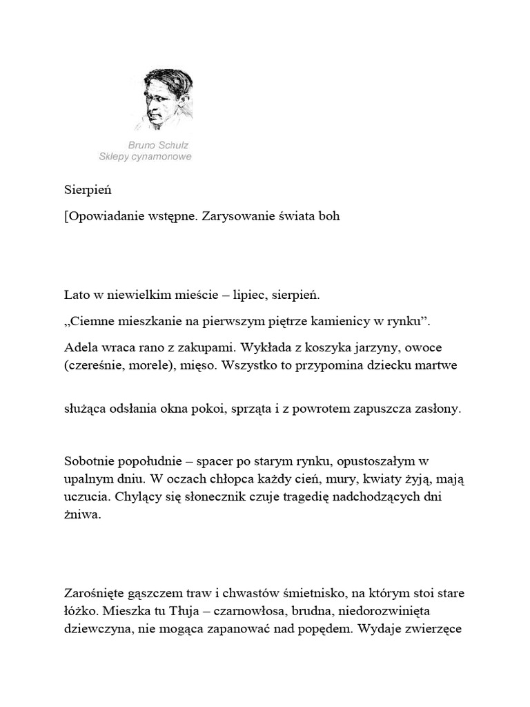 Bruno Schulz - Sklepy Cynamonowe | PDF