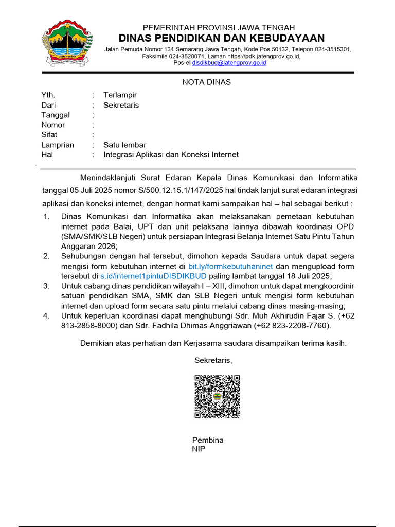20250710175914nodin Kebutuhan Internet Kominfo | PDF
