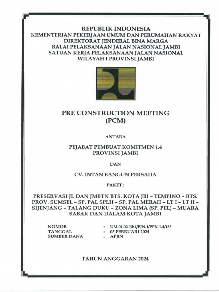 PCM (CV. Intan Bangun Persada) | PDF