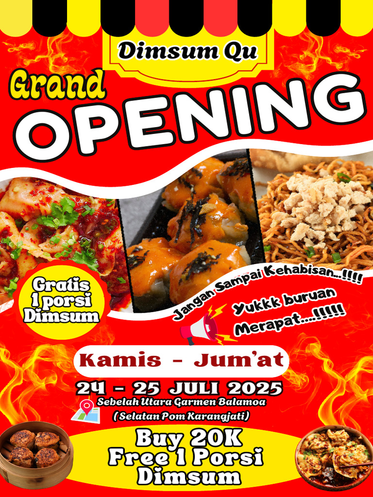 Pamflet Grand Opening Dimsum 2025 | PDF