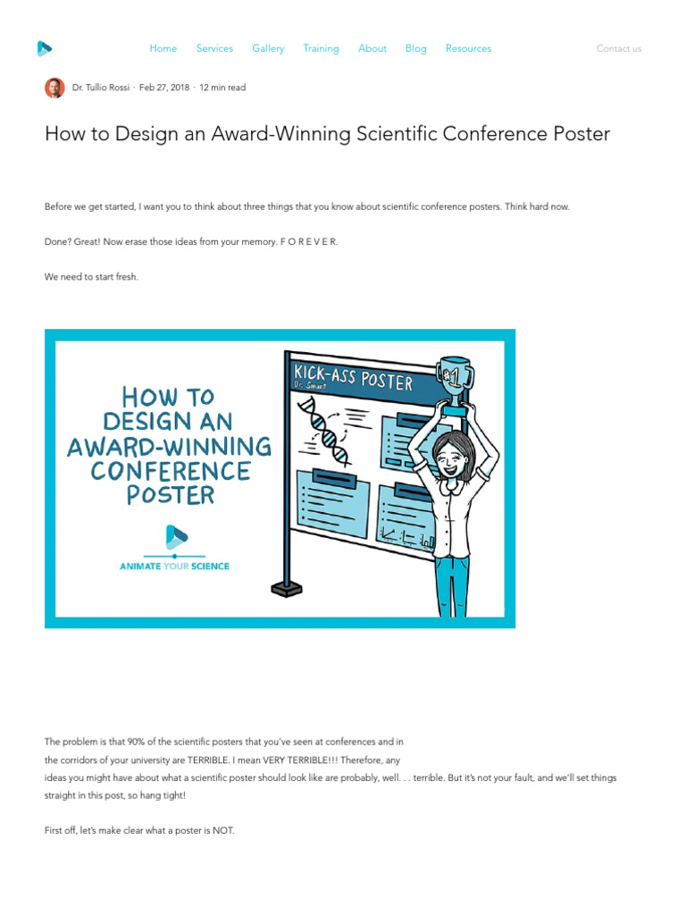 How To Design An Award-Winning Scientific Conference Poster | PDF ...