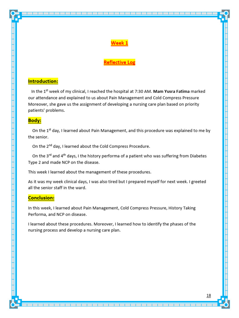 5 Reflective Log | PDF