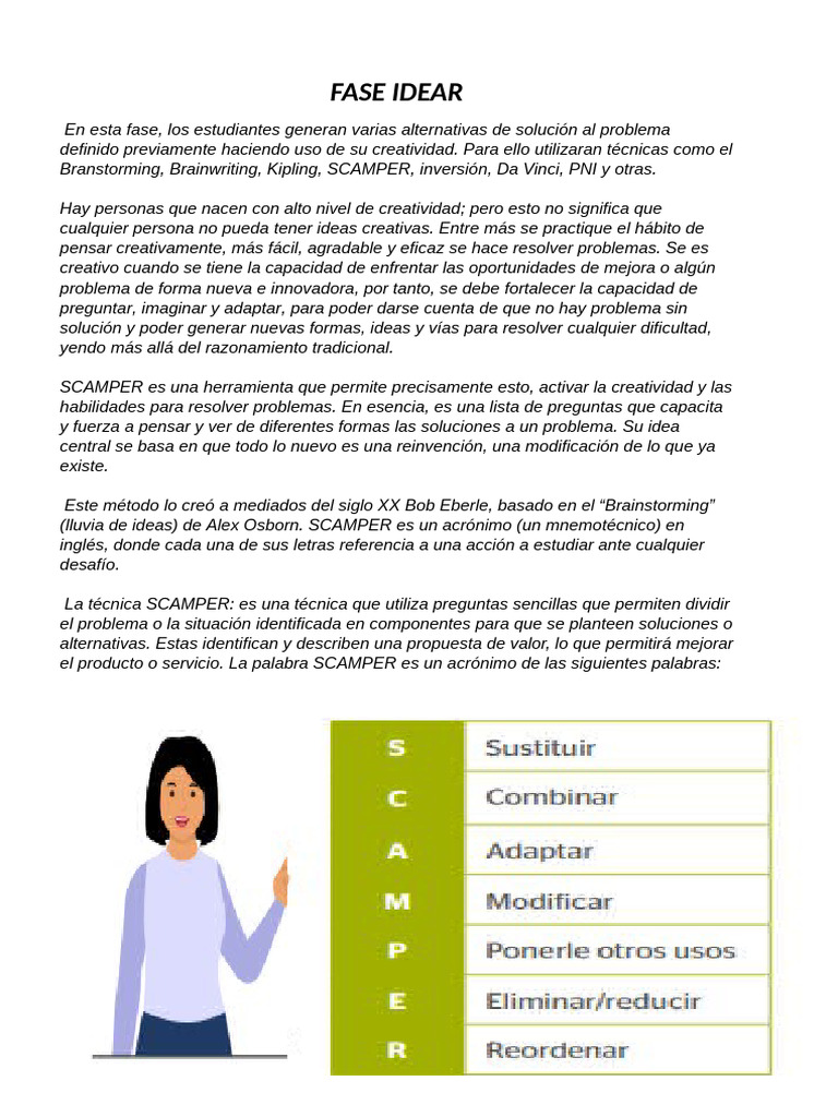 Fase Idear | PDF | Producto (Negocio) | Creatividad