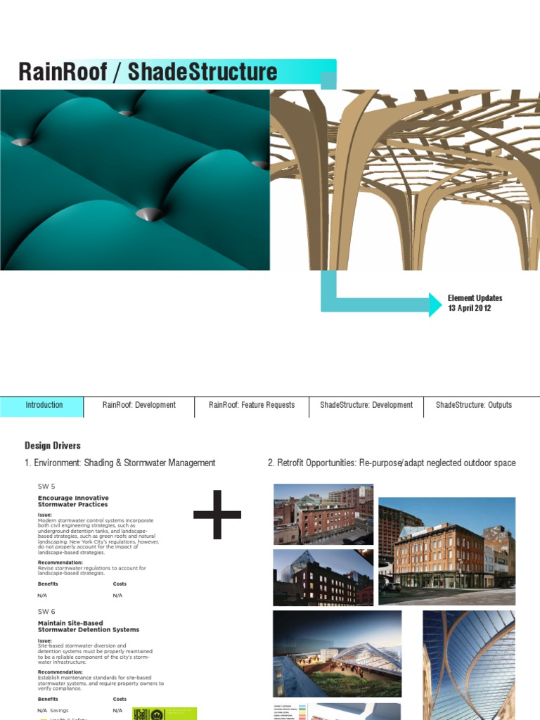 RainRoof and ShadeStructure Development | PDF | Stormwater | Plywood