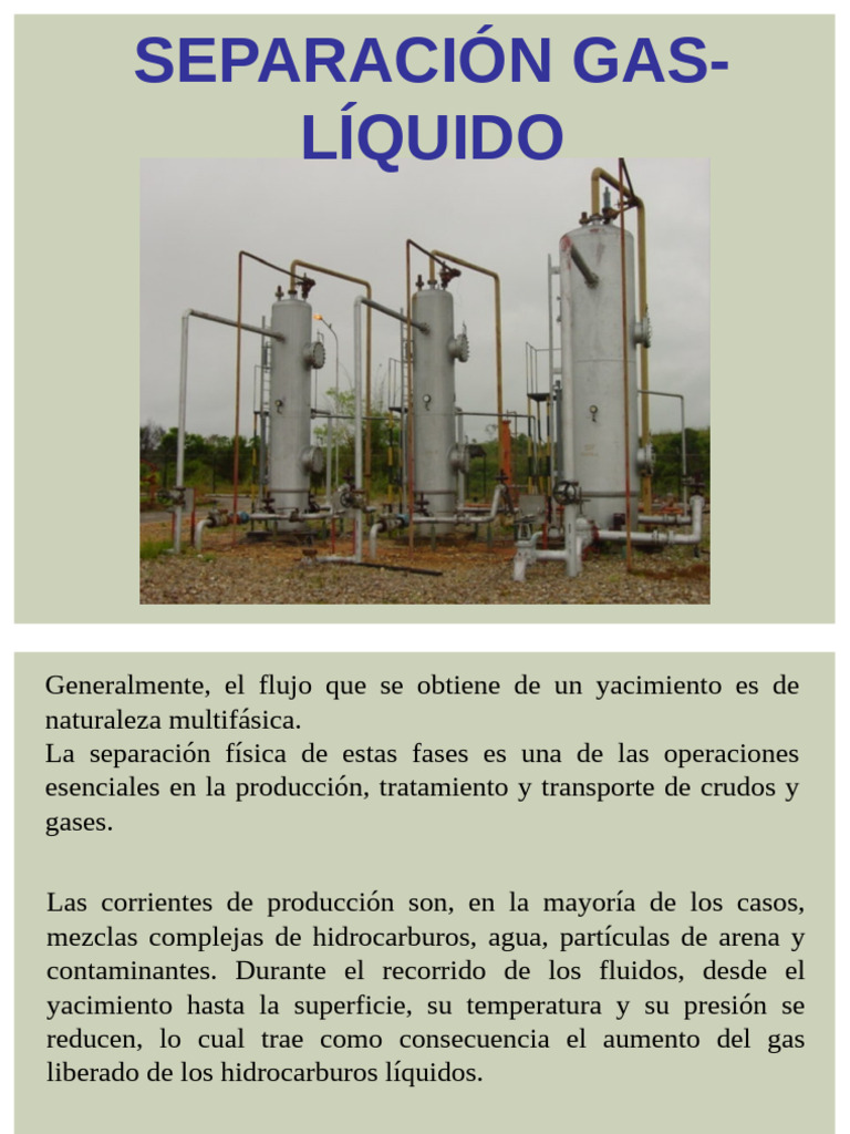 Separación Gas-Líquido en Producción | PDF | Gases | Líquidos