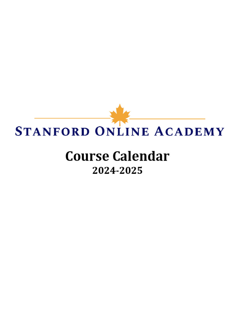 SOA - Course Calendar 2024-2025 | PDF | Educational Assessment | Individualized Education Program