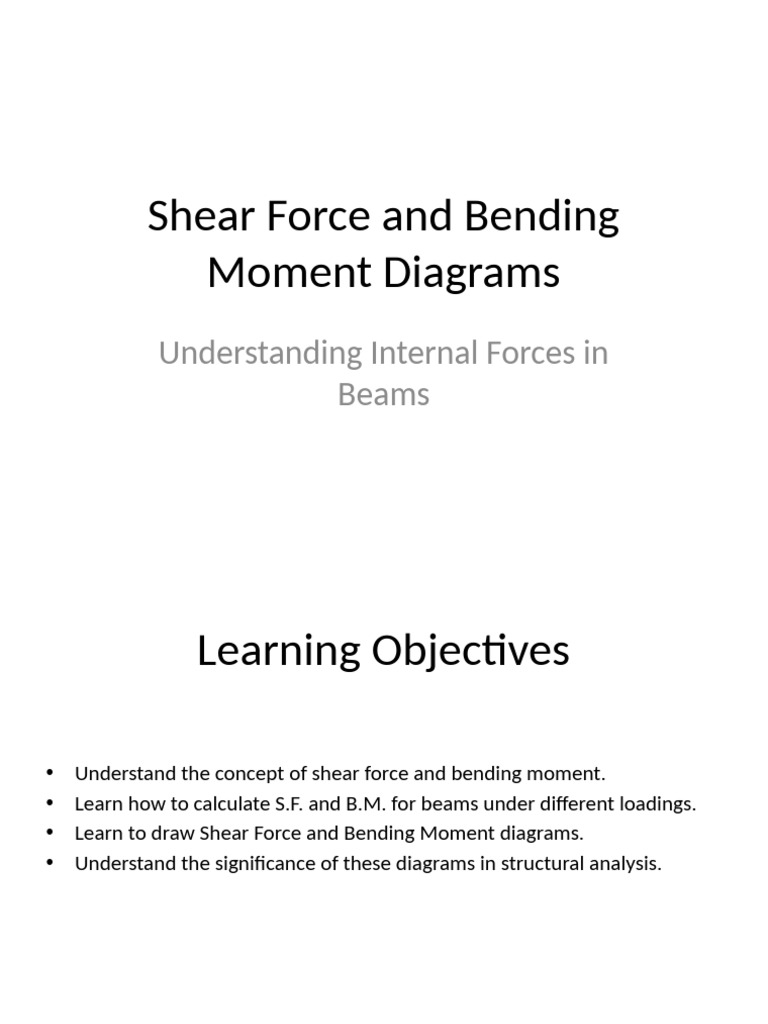 Shear Force and Bending Moment Basics | PDF | Bending | Beam (Structure)