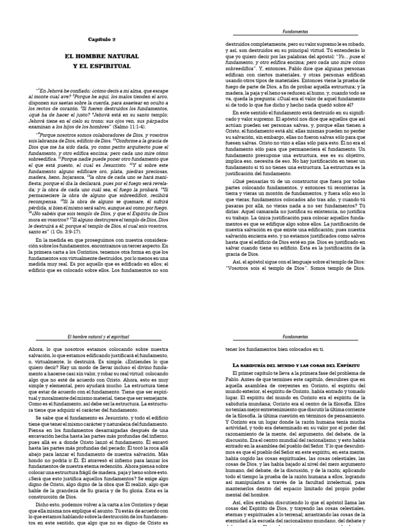 Fundamentos 2 | PDF | Cristo (título) | Primera epístola a los corintios
