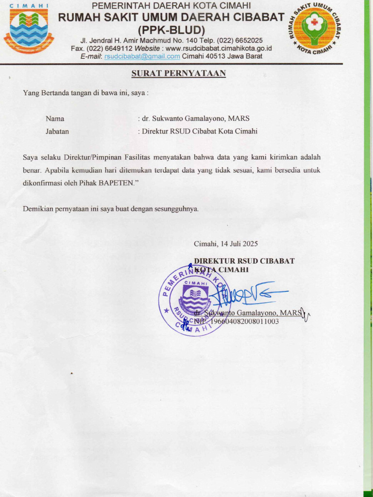 Surat Pernyataan SRP | PDF