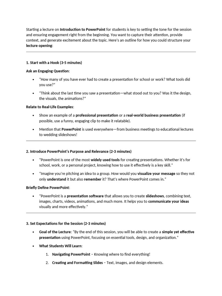 PowerPoint Teaching Guide for Beginners | PDF | Microsoft Power Point ...