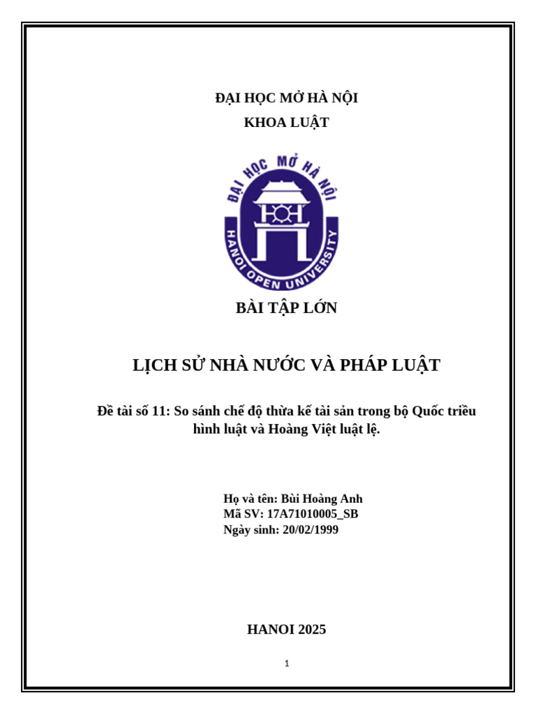 BTL LSNN&PL Bùi Hoàng Anh | PDF
