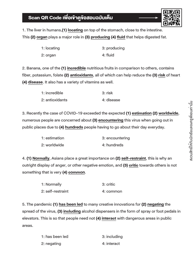 แนวข้อสอบ CU-TEP PDF | PDF | Climate Change | Greenhouse Gas