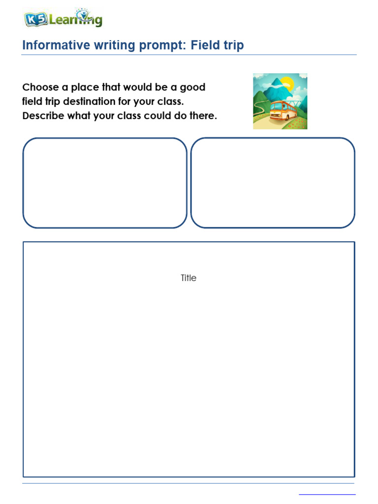 3rd Grade Field Trip Writing Prompt | PDF