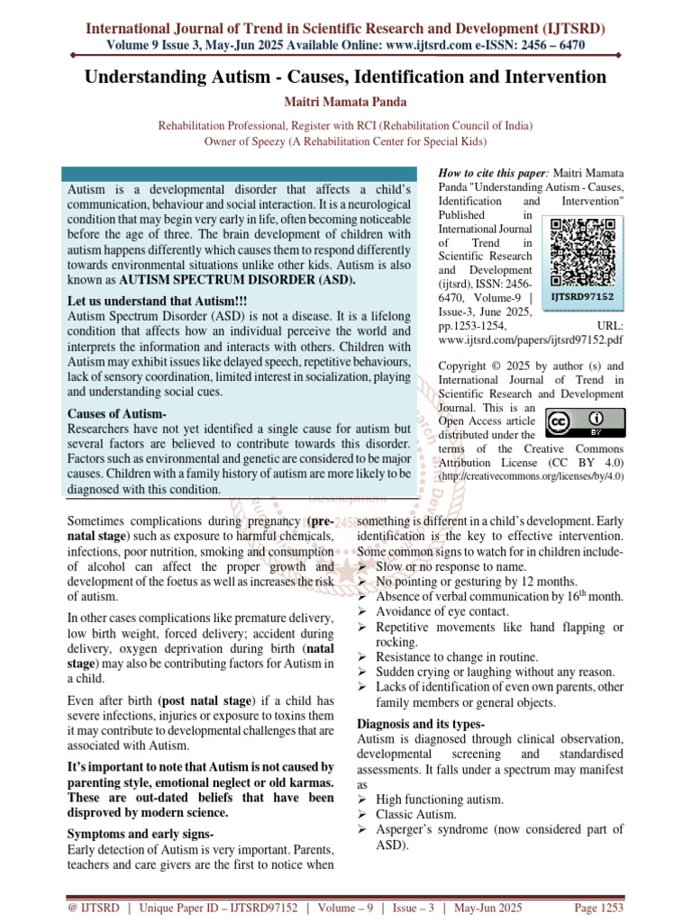 Understanding Autism: Causes and Interventions | PDF | Autism ...