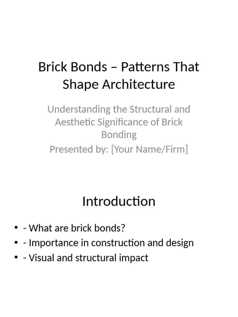 Understanding Brick Bond Patterns | PDF