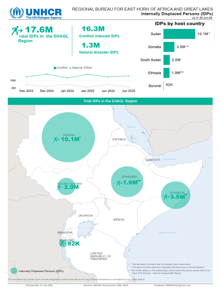 RB EHAGL IDP Monthly Statistics As of 30 June 2025 | PDF | Internally ...