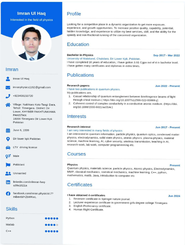 Imran, Europass CV! | PDF