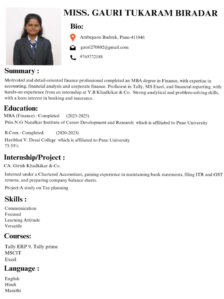 Gauri Resume | PDF