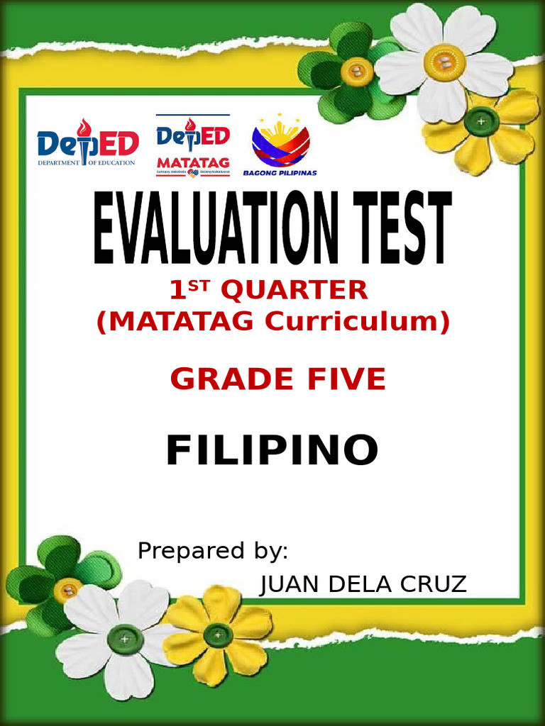 q1g5 Filipino Evaluation Sheet w6 | PDF