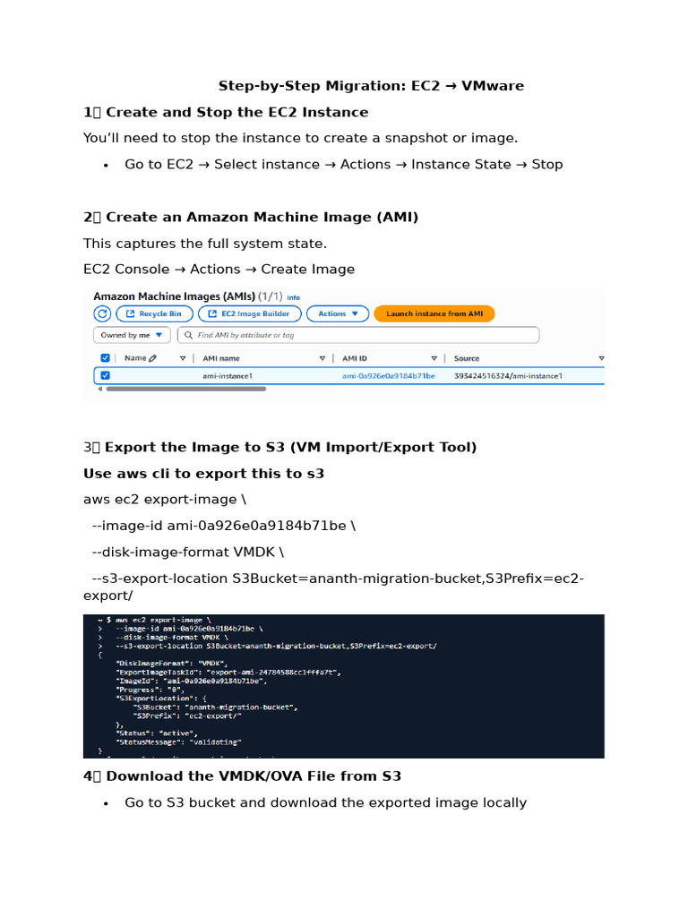 EC2 Migration Vmware | PDF
