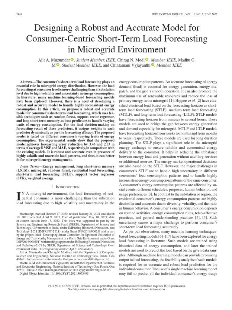 Designing A Robust and Accurate Model For Consumer-Centric Short-Term Load Forecasting in ...