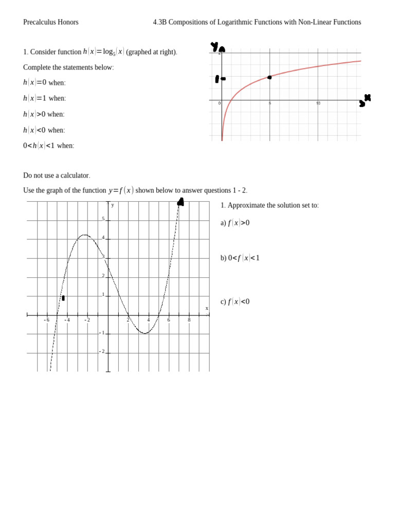 U8 4.3B Composition of Logarithmic Functions | PDF | Function ...