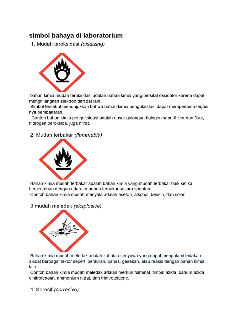 Simbol Bahaya Di Laboratorium | PDF