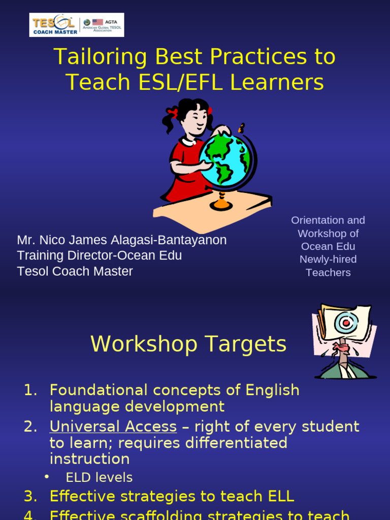 Best Practices for Teaching ELLs | PDF | English As A Second Or Foreign ...
