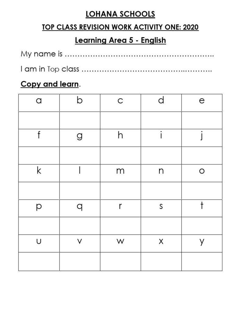Top Class Revision Activities 2020 | PDF