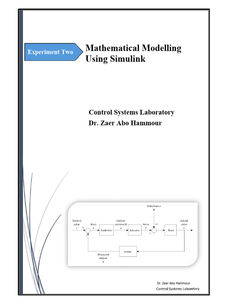02- Mathematical Modeling Using Simulink | PDF | Nonlinear System | Mathematical Model