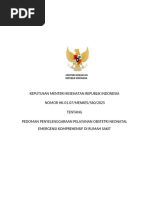 KMK Pedoman Penyelenggaraan Pelayanan Obstetri Neonatal Emergensi Ko | PDF
