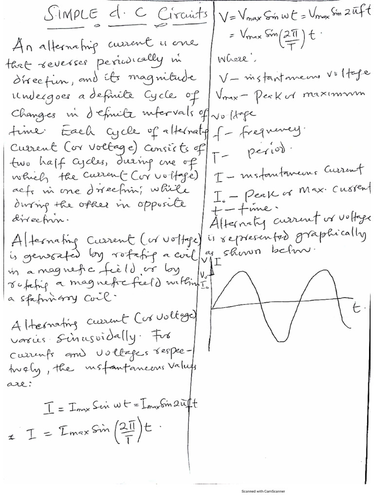 Simple A.C Circuit | PDF