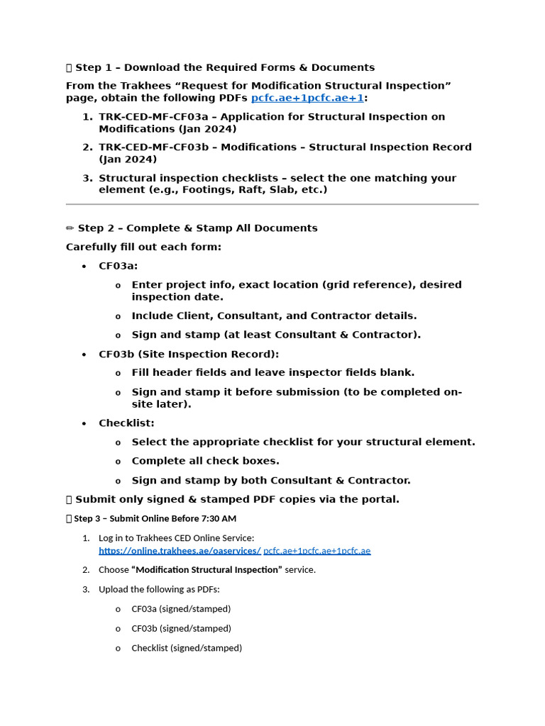 Step by Step How To Raise Trakhees Inspection | PDF