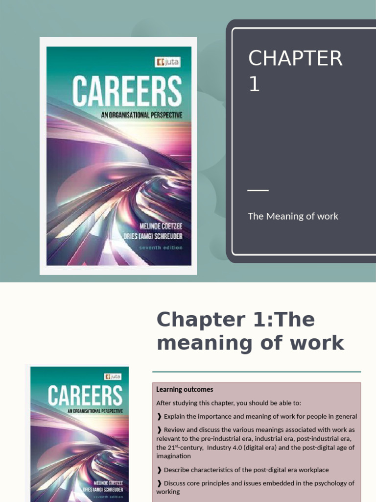 Chapter 1 - Meaning of Work | PDF | Employment | Value (Ethics)