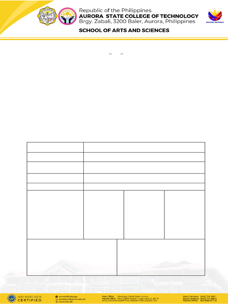 OJT Acceptance Form Template | PDF