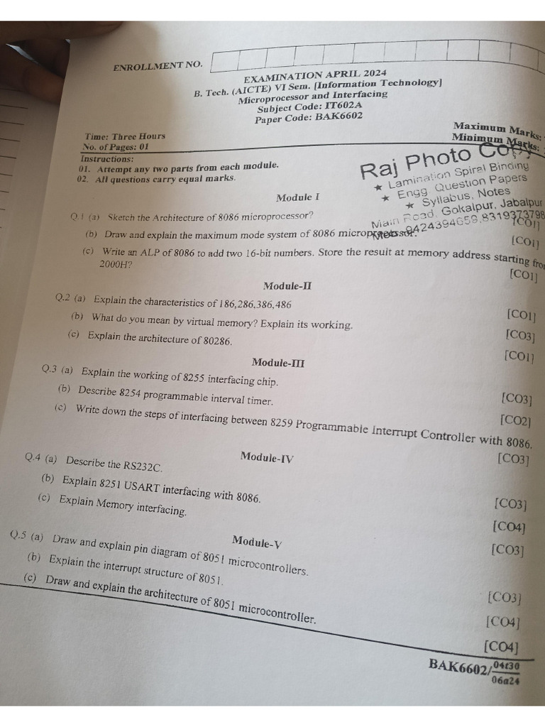 Microprocessor & Interfacing | PDF