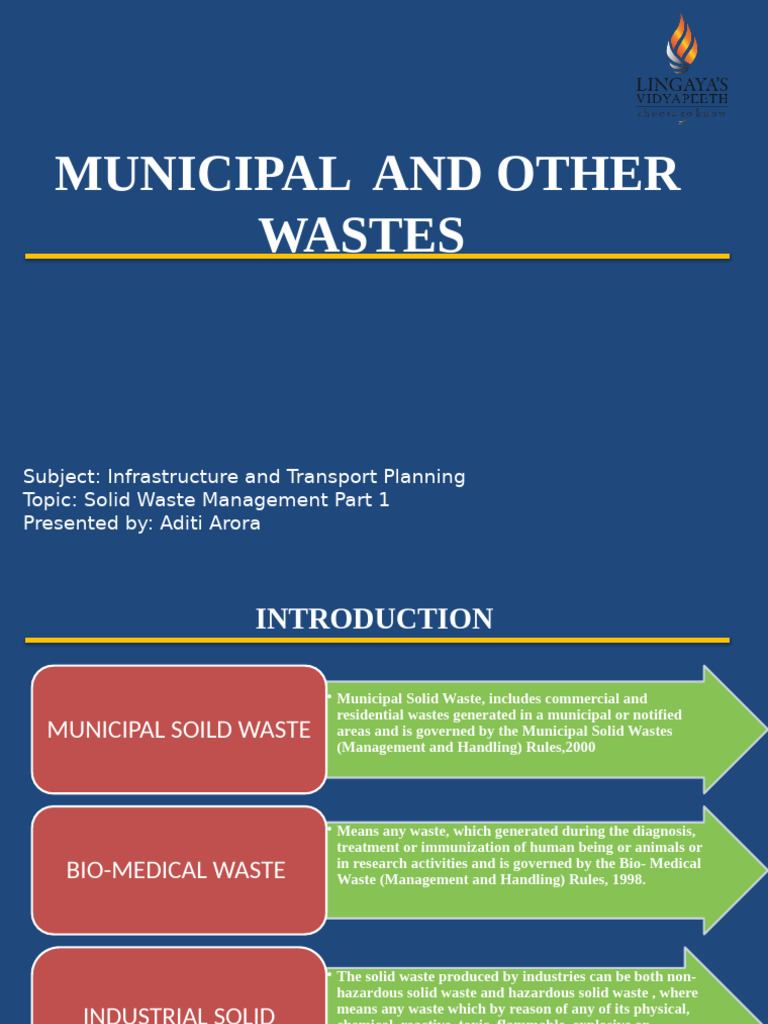 Solid Waste Management Part 1 | PDF | Waste | Waste Management