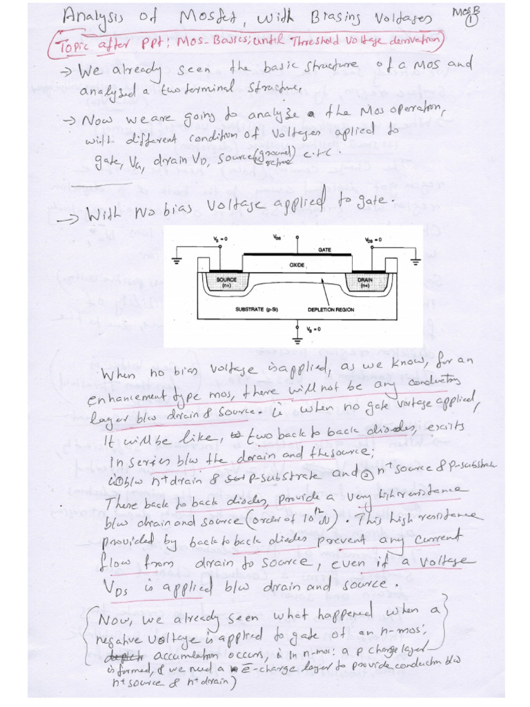 MOS - 3 - Effects of Changing VDs | PDF
