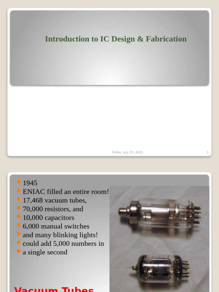 Introduction To IC Design & Fabrication | PDF | Integrated Circuit | Very Large Scale Integration