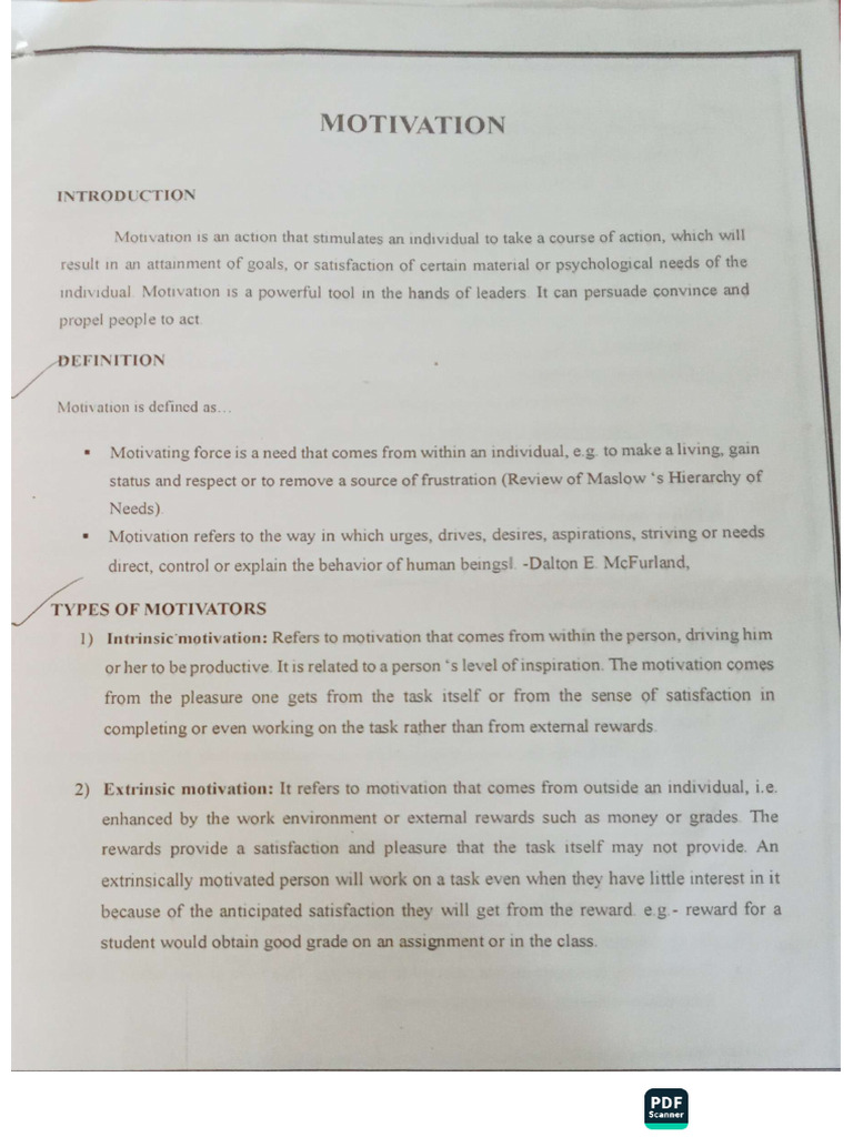 Motivation | PDF