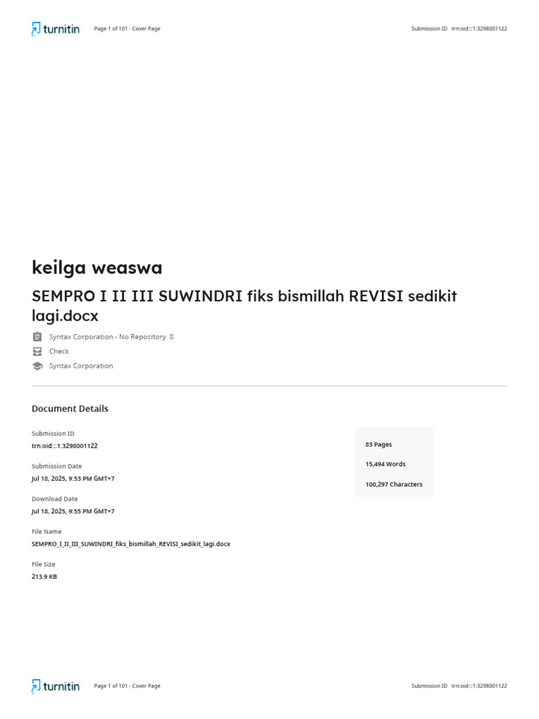 Sempro i II III Suwindri Fiks Bismillah Revisi Sedikit Lagi | PDF | Computing | Software