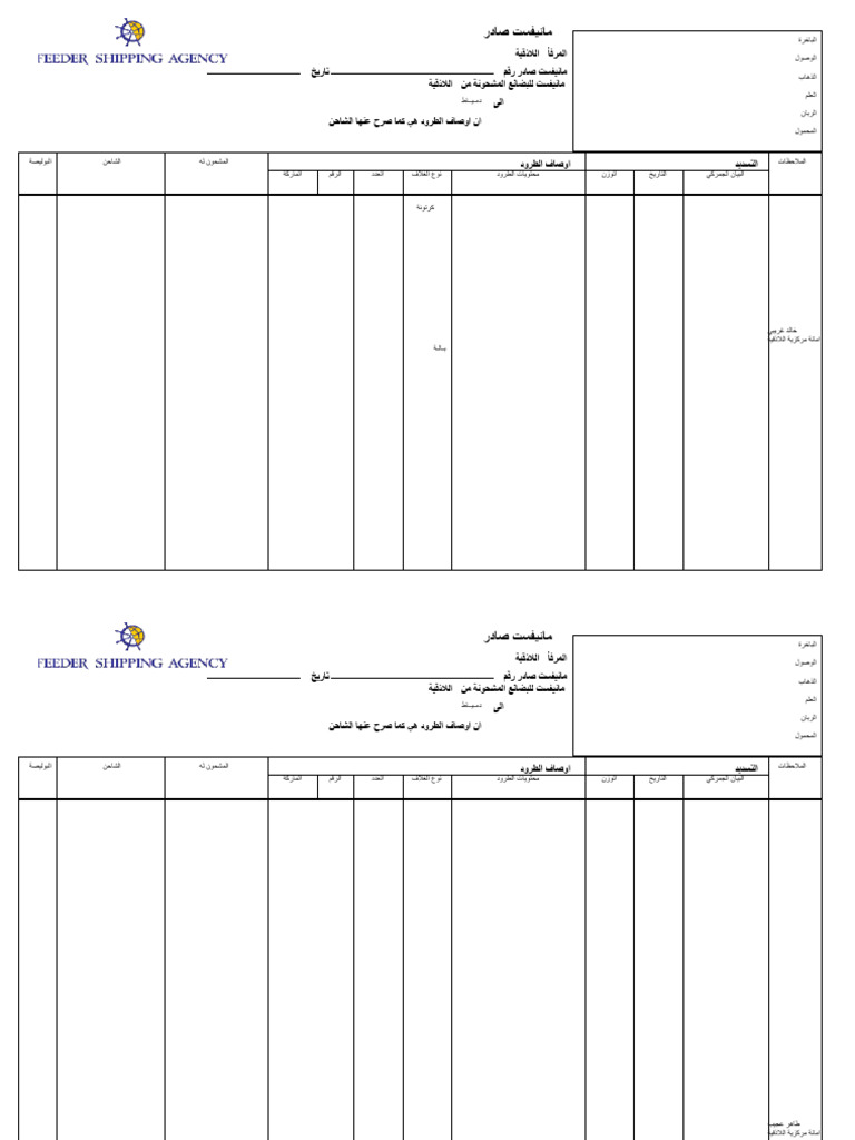 Outward Manifest:: Port: Latakia 26/01/2012 | PDF | Supply Chain Management | Water Transport