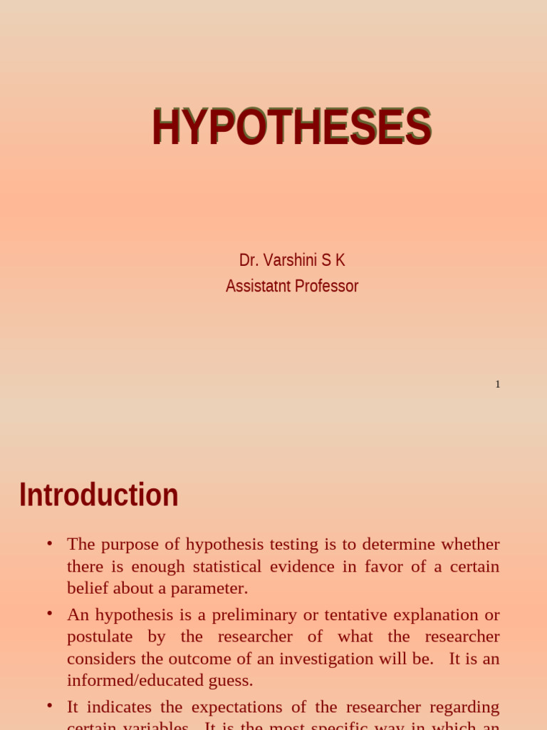 Research Methodology Hypothesis | PDF | Hypothesis | Statistics