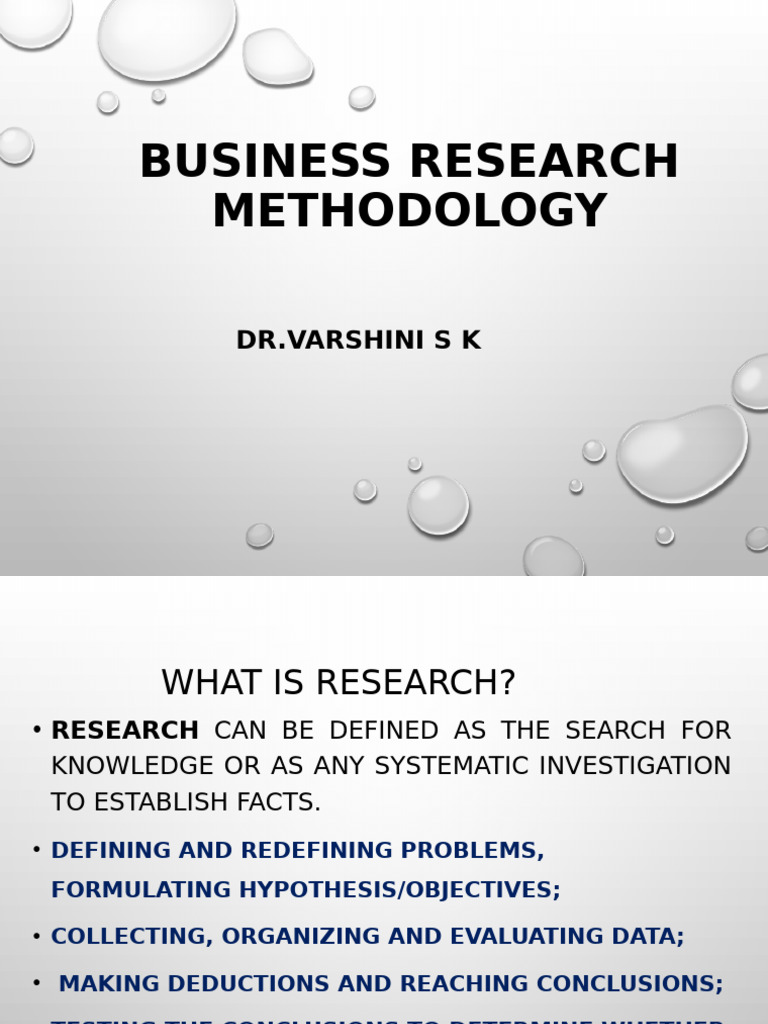 Research Methodology | PDF | Sampling (Statistics) | Hypothesis